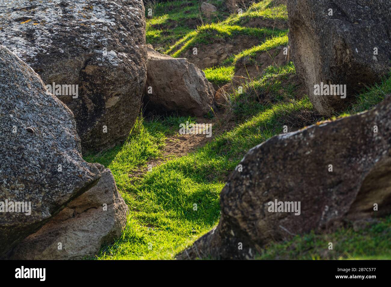 Hiking trail between rocks hi-res stock photography and images - Alamy