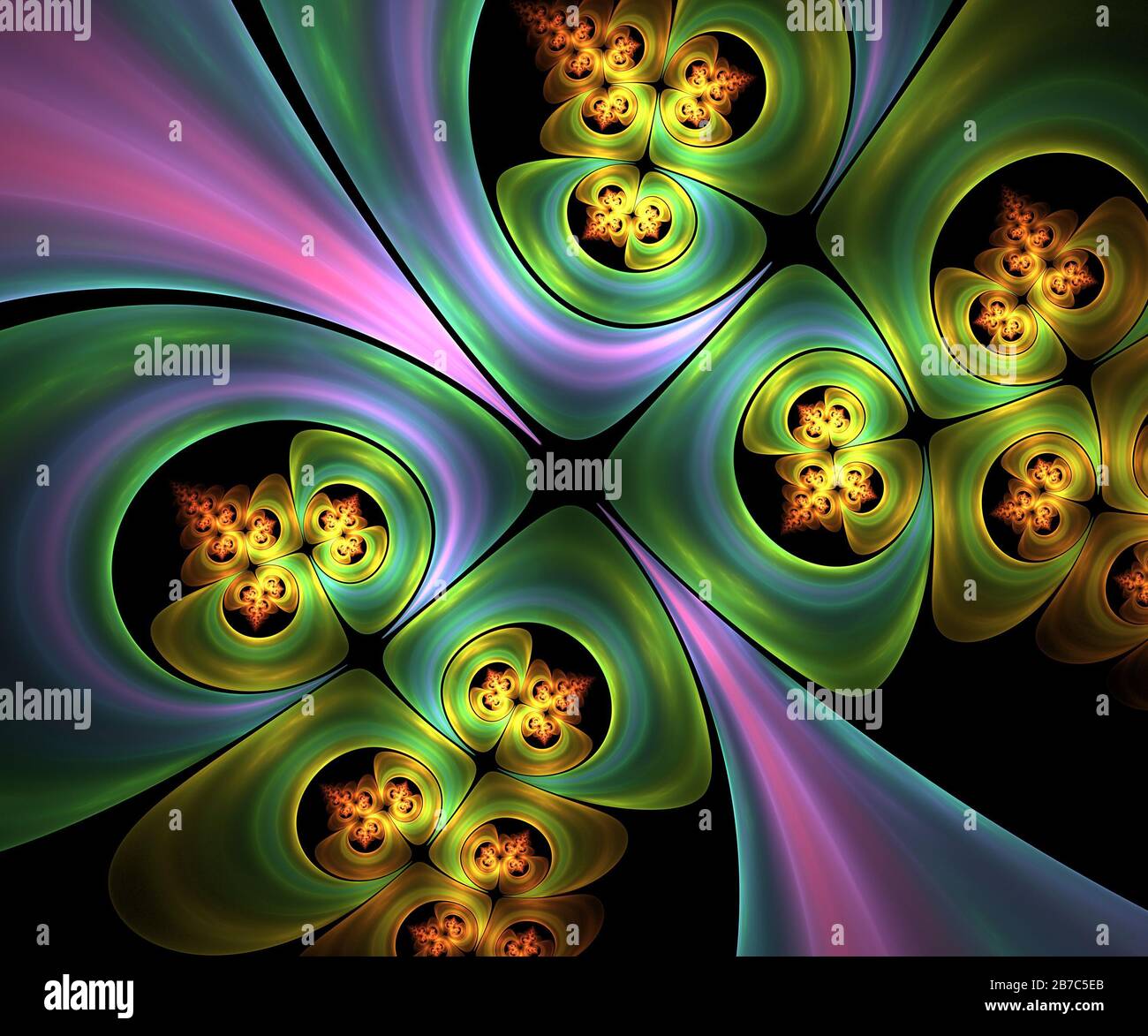 Computer generated fractal artwork for creative art,design and ...