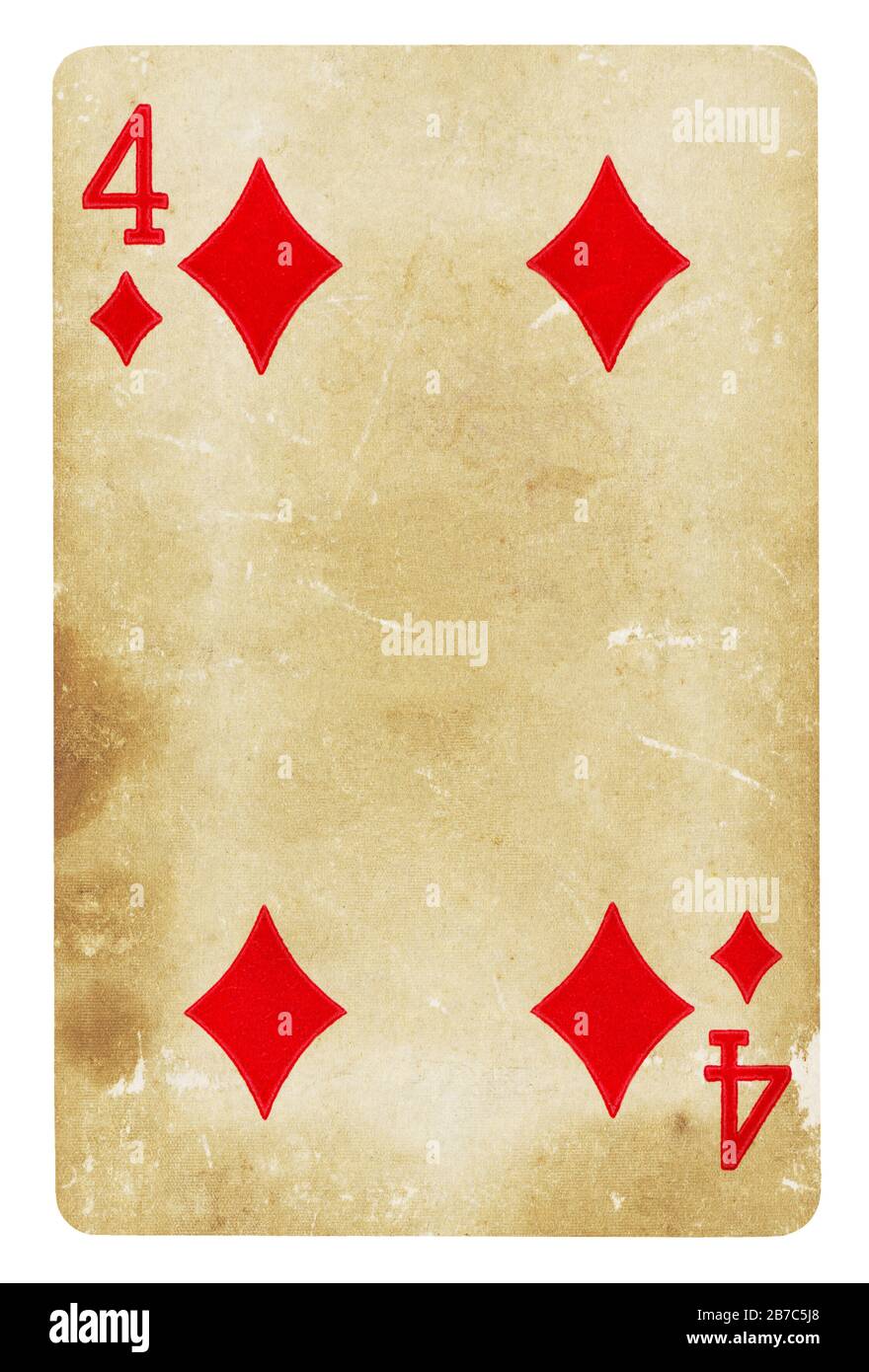 4 of diamonds card hi-res stock photography and images - Alamy