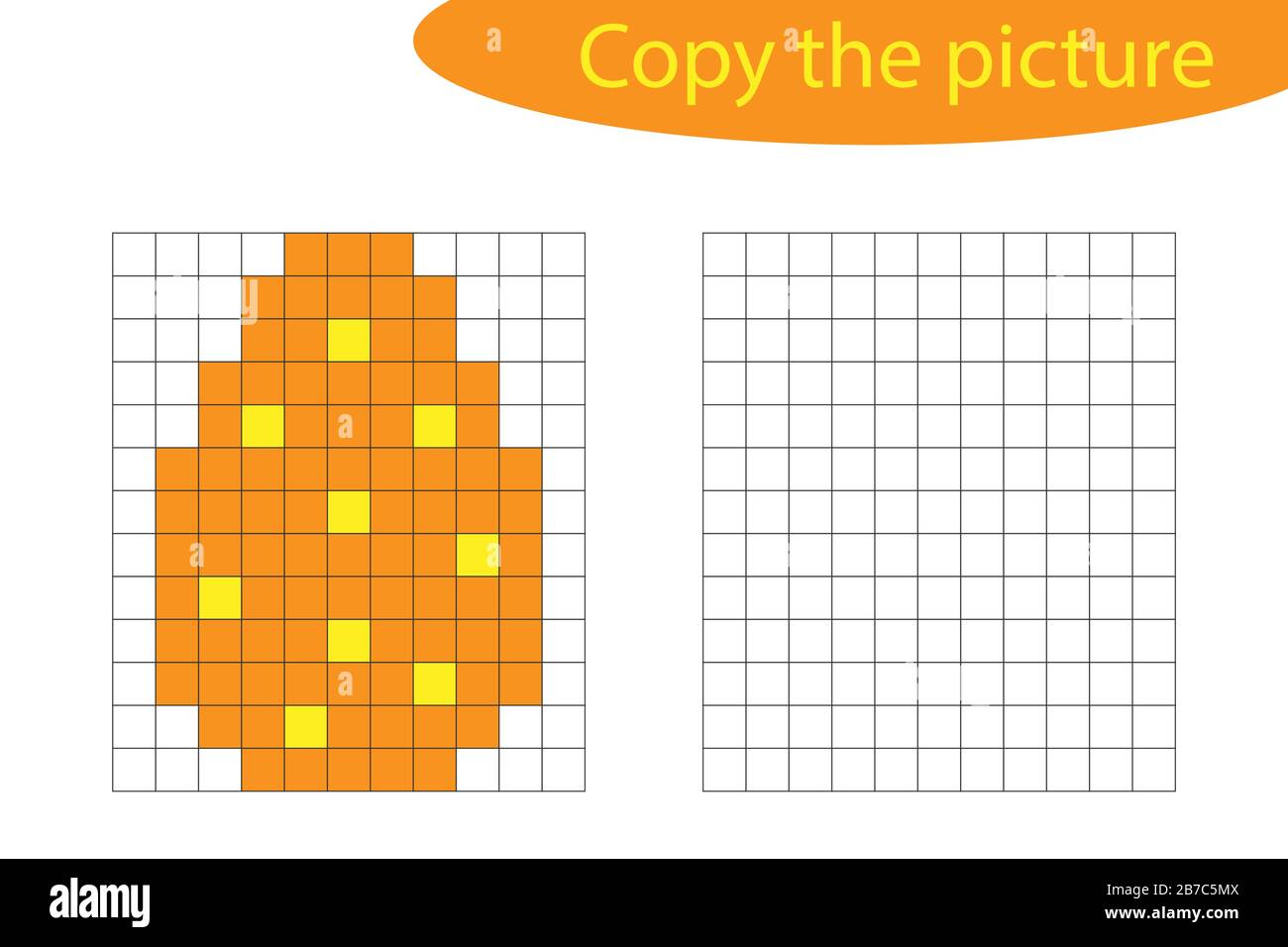 Copy the picture, pixel art, easter egg cartoon, drawing skills ...