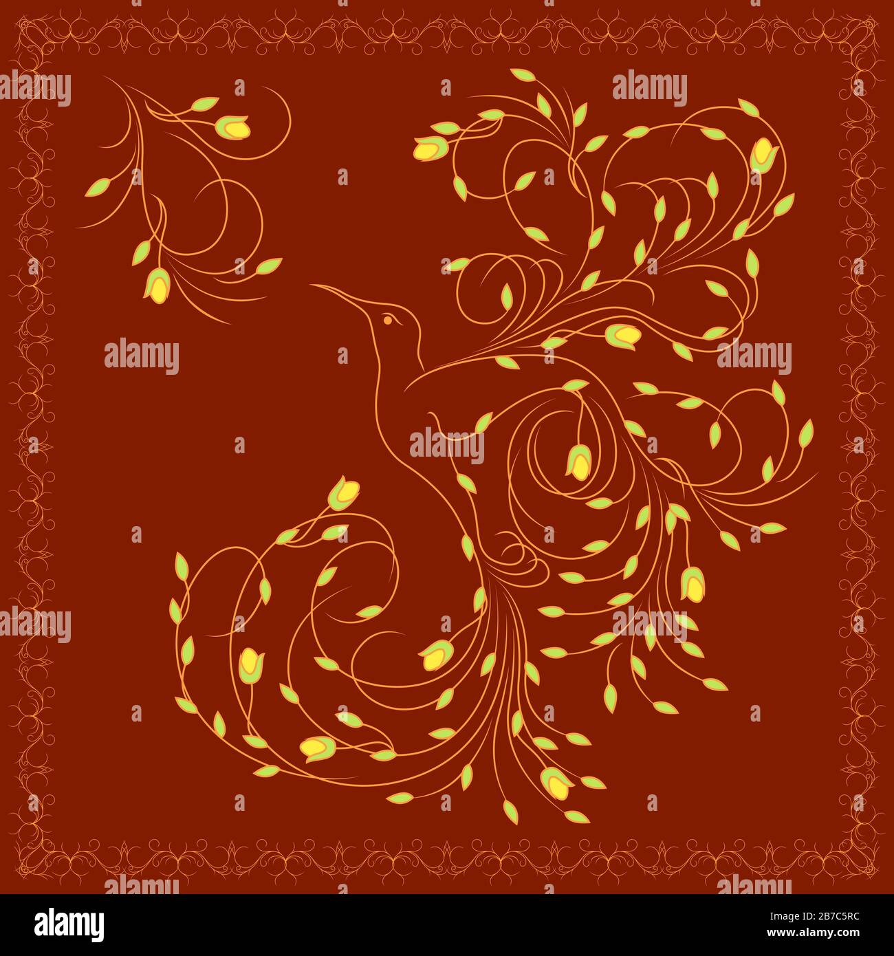 Yellow and orange bird Stock Vector Images - Alamy