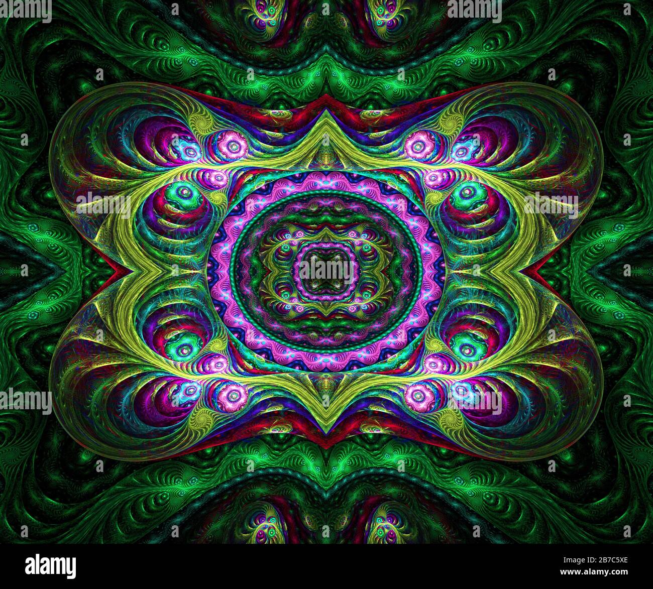 Computer generated colorful fractal artwork for creative art,design and ...