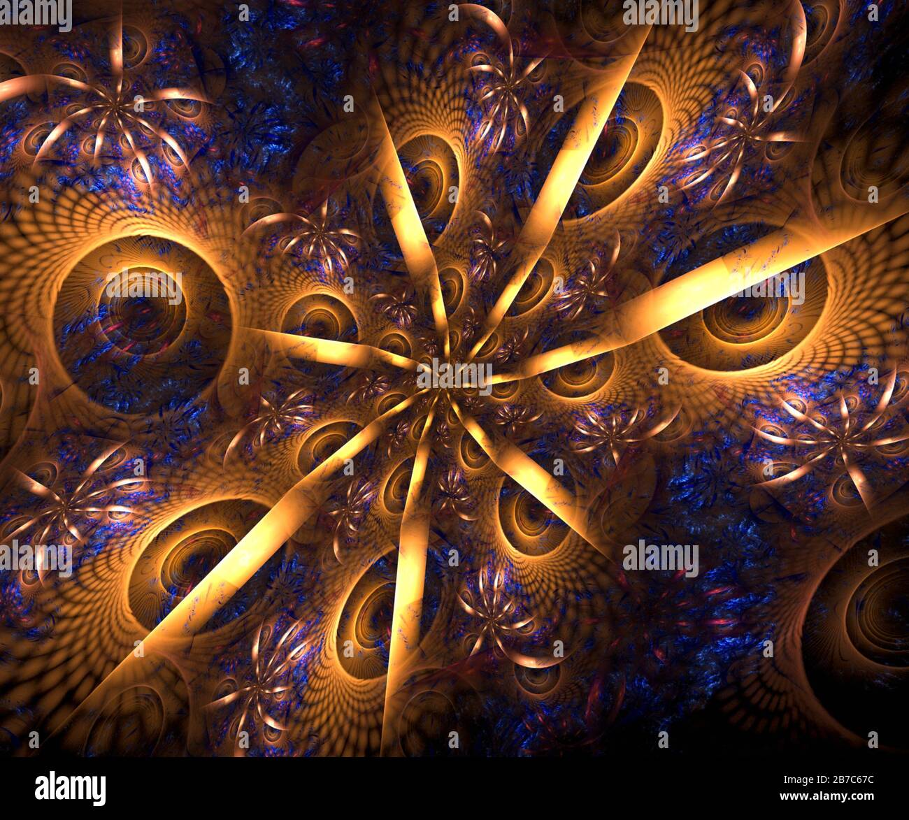 Computer generated colorful fractal artwork for creative art,design and ...