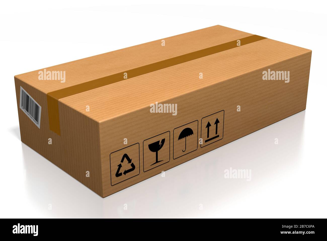Parcel isolated on white background - 3D rendering Stock Photo - Alamy