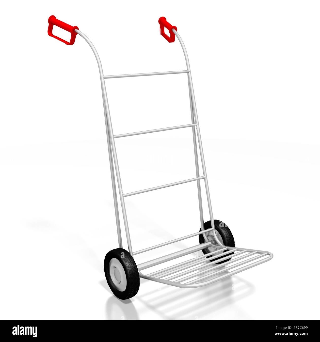 Hand cart isolated on white background - 3D rendering Stock Photo - Alamy