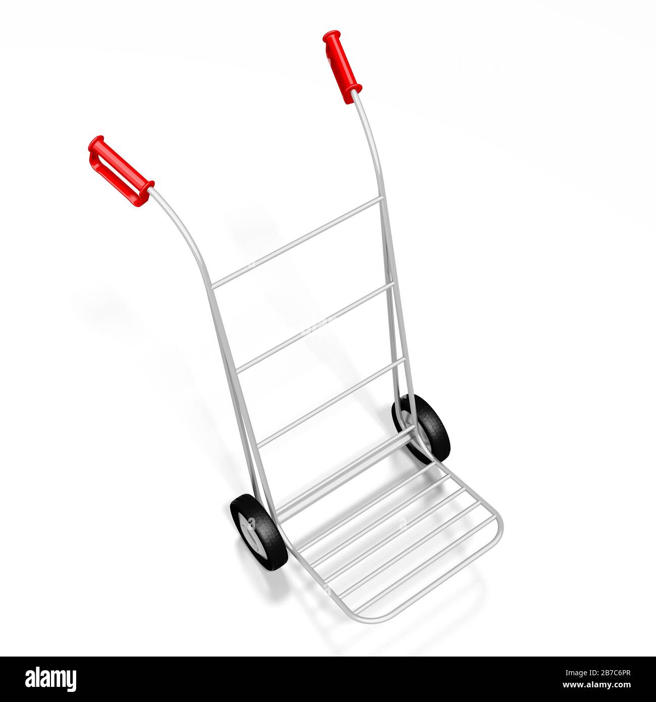 Hand cart isolated on white background - 3D rendering Stock Photo - Alamy
