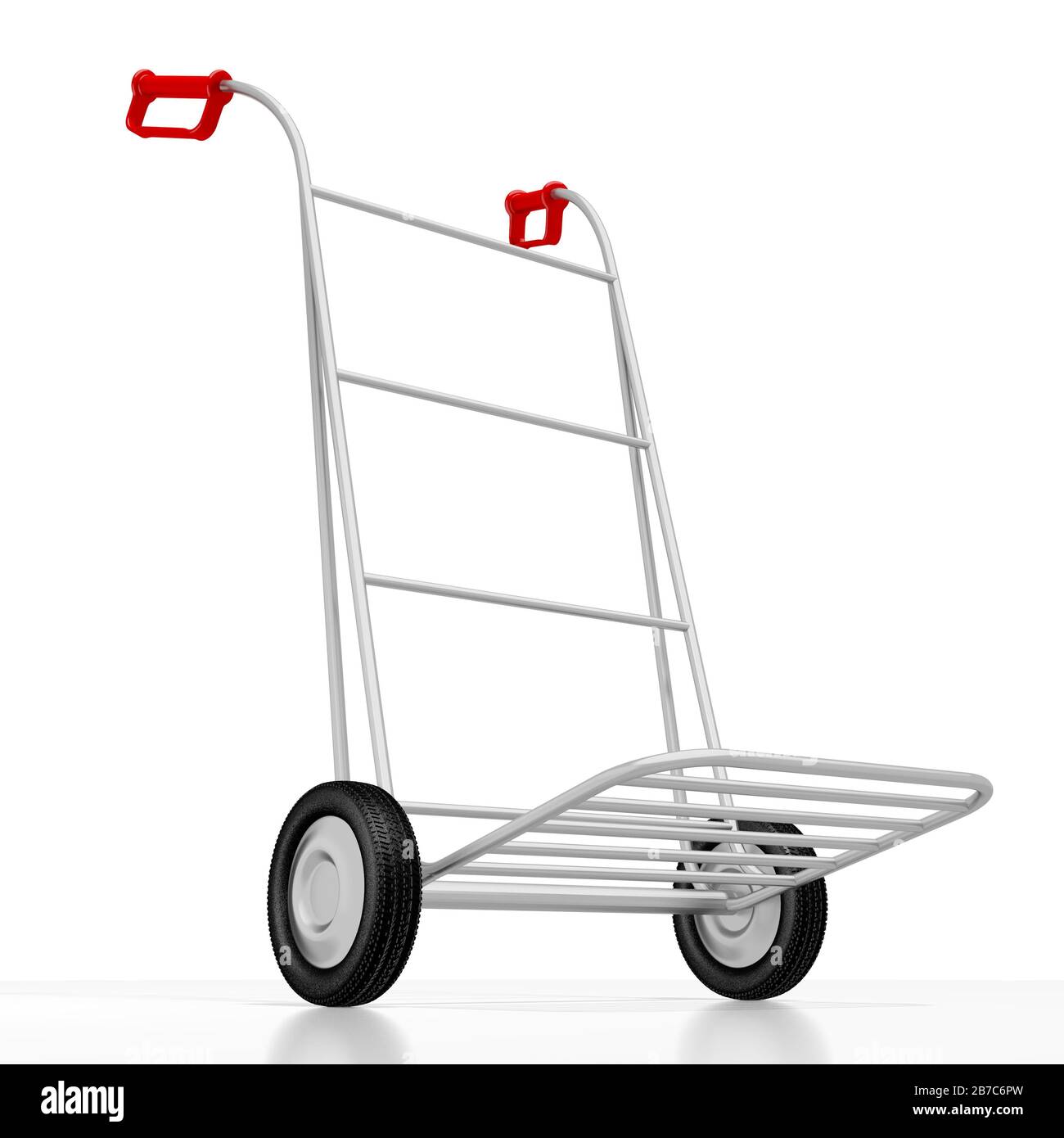 Hand cart isolated on white background - 3D rendering Stock Photo - Alamy