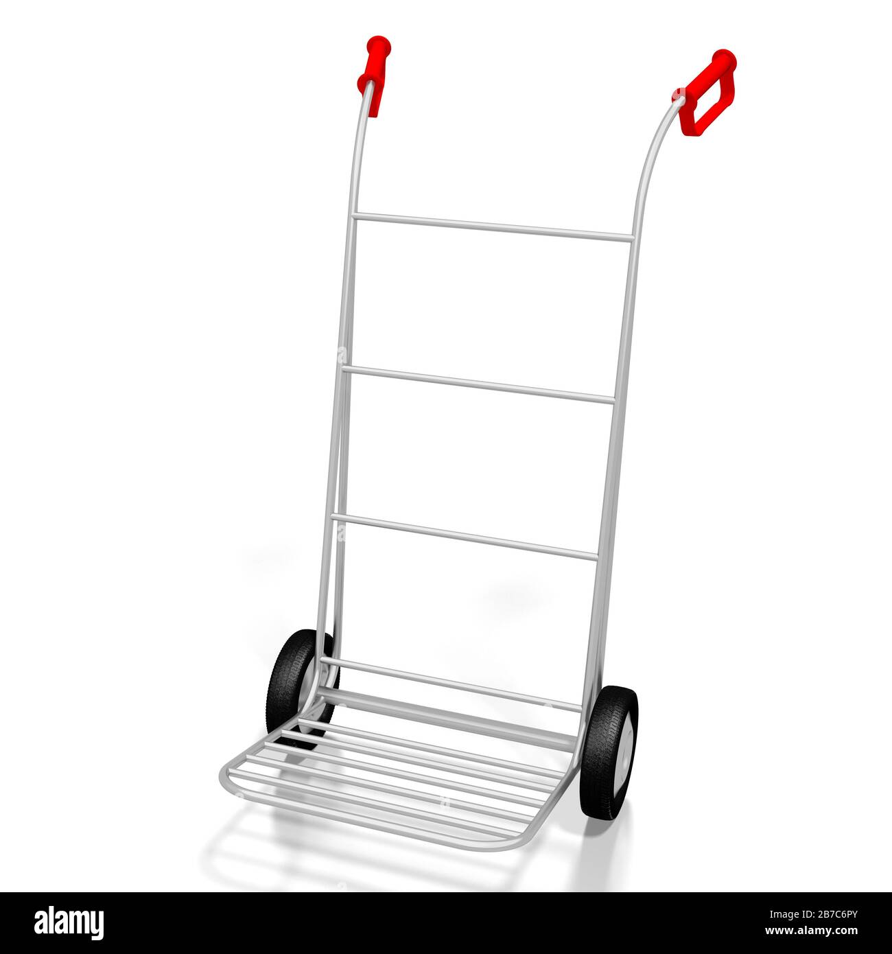 Hand cart isolated on white background - 3D rendering Stock Photo - Alamy