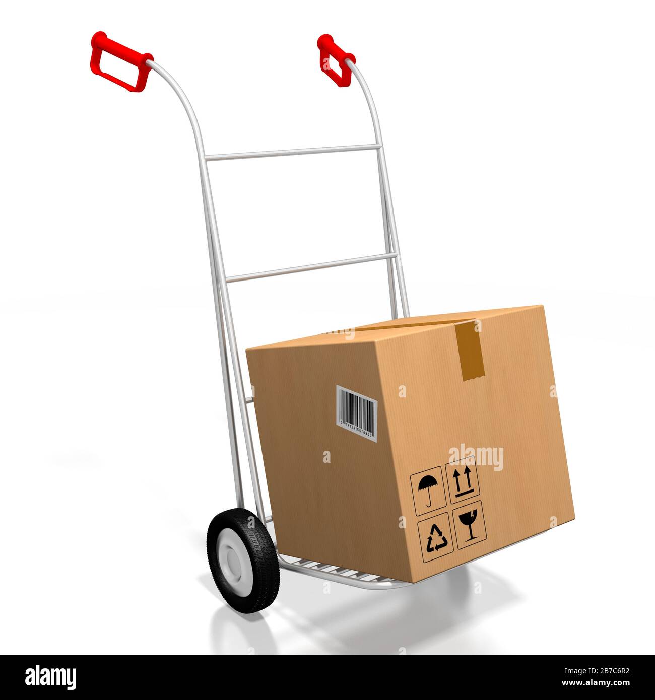 Hand cart shipping box hi-res stock photography and images - Alamy