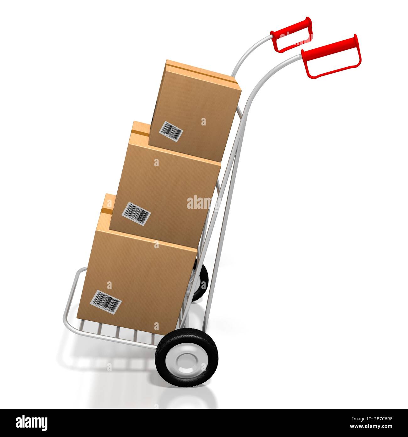 Hand cart Cut Out Stock Images & Pictures - Alamy