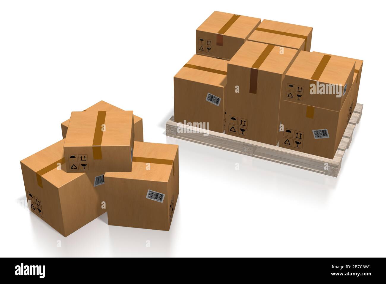 Three packages Cut Out Stock Images & Pictures - Alamy