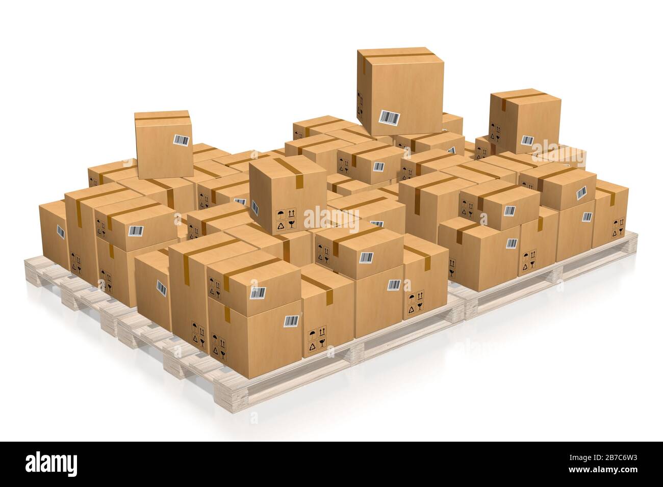 Delivery service packages on Cut Out Stock Images & Pictures - Alamy