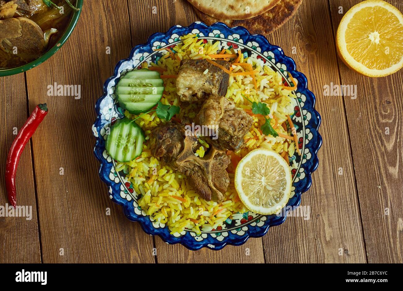 Yahkni Mutton Pulao, Awadhi cuisine, Traditional assorted Indian dishes ...