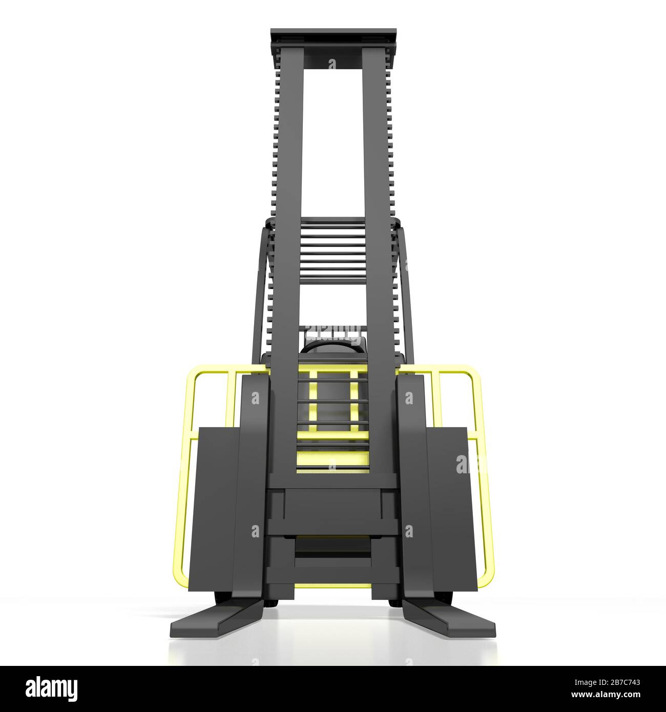 Forklift machine - 3D rendering Stock Photo - Alamy