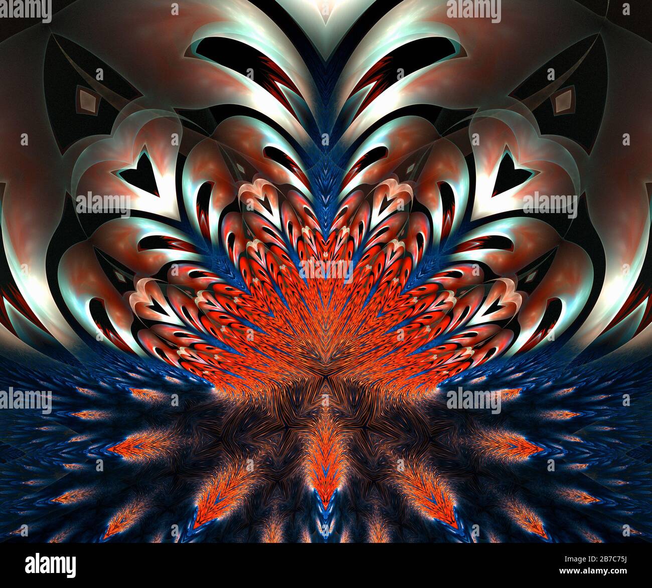 Computer generated colorful fractal artwork for creative art,design and ...