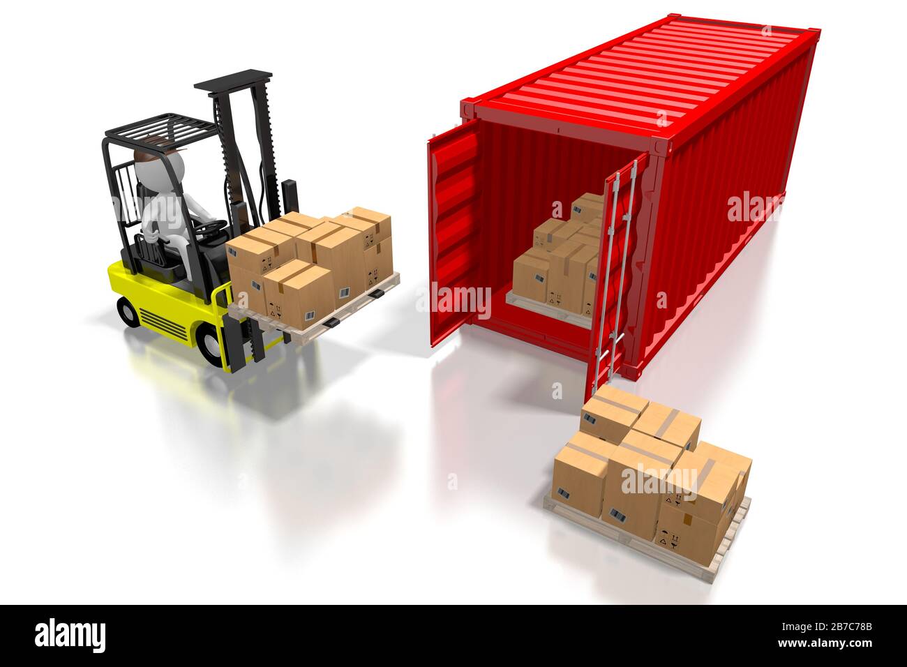 Logistics cargo forklift container hi-res stock photography and images ...