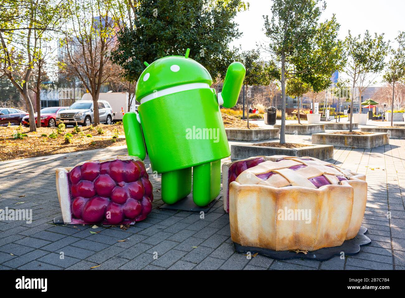 Google Android robot seen at Google campus Stock Photo - Alamy