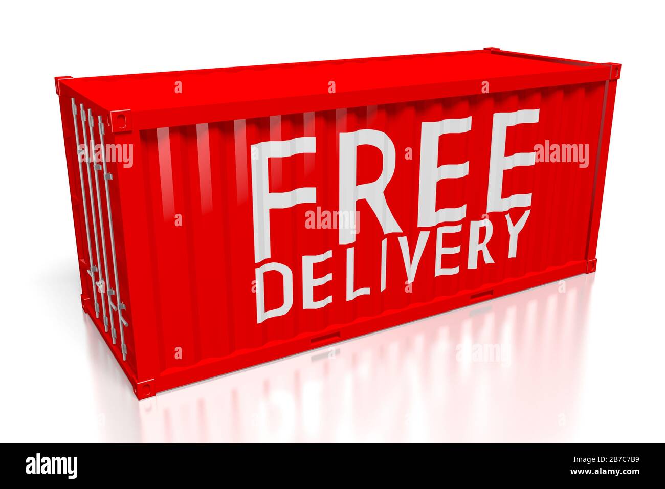 Free package delivery concept - 3D rendering Stock Photo - Alamy