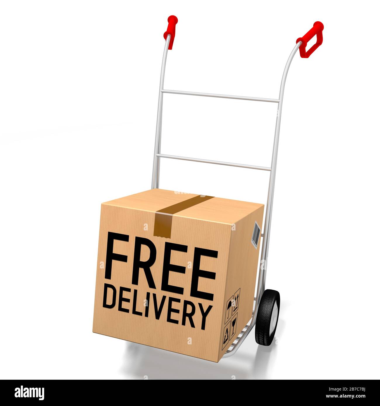 Free package delivery concept - 3D rendering Stock Photo - Alamy