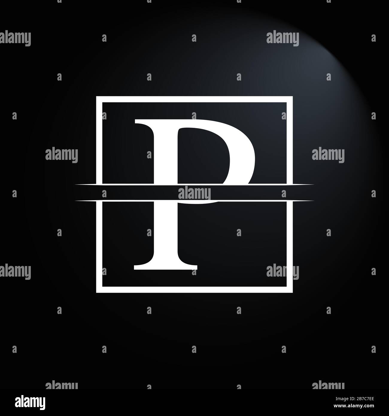 Initial Square Letter P Logo Design Business Vector Template. Creative ...