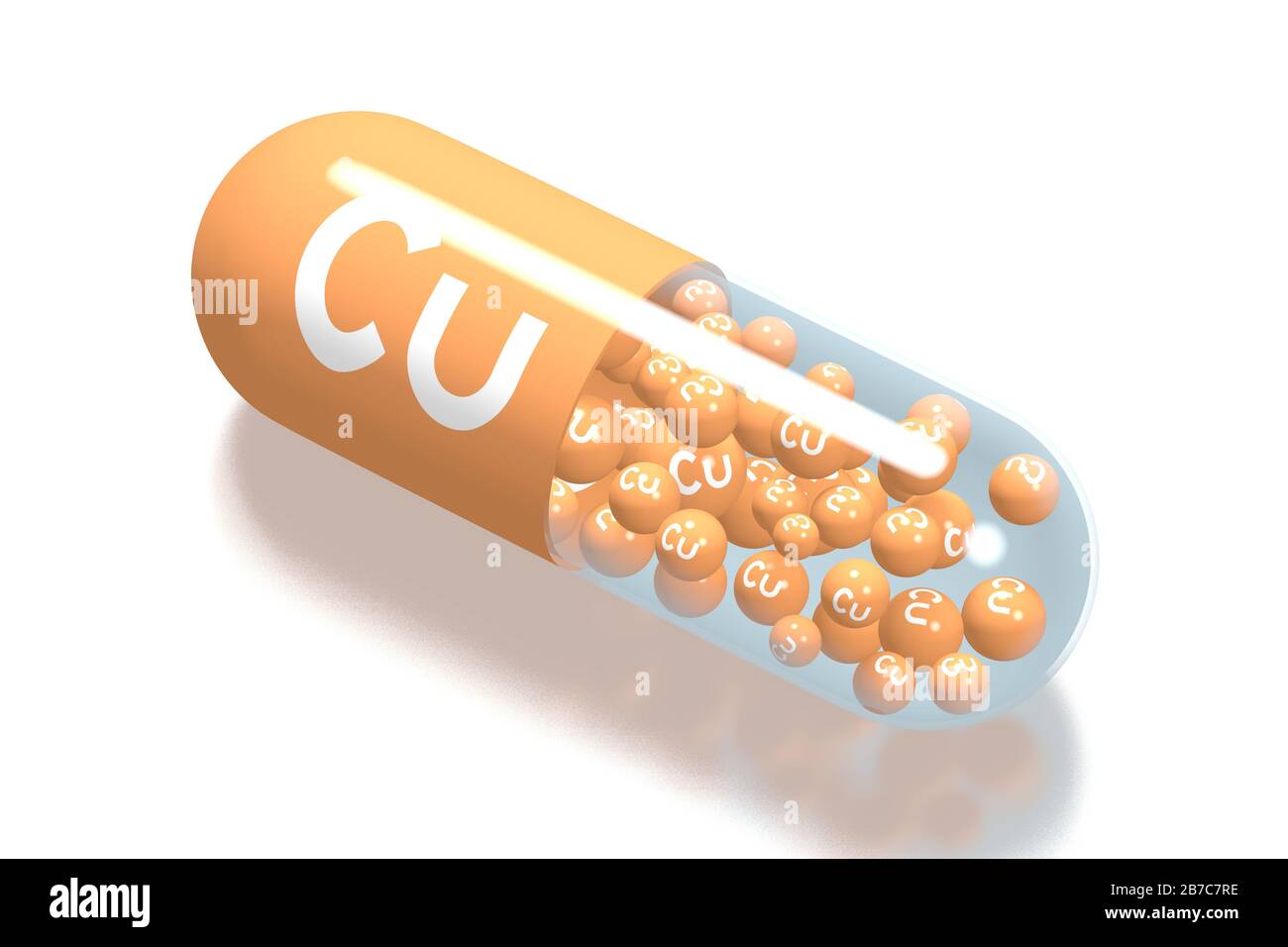 Copper cu chemical element Cut Out Stock Images & Pictures - Alamy