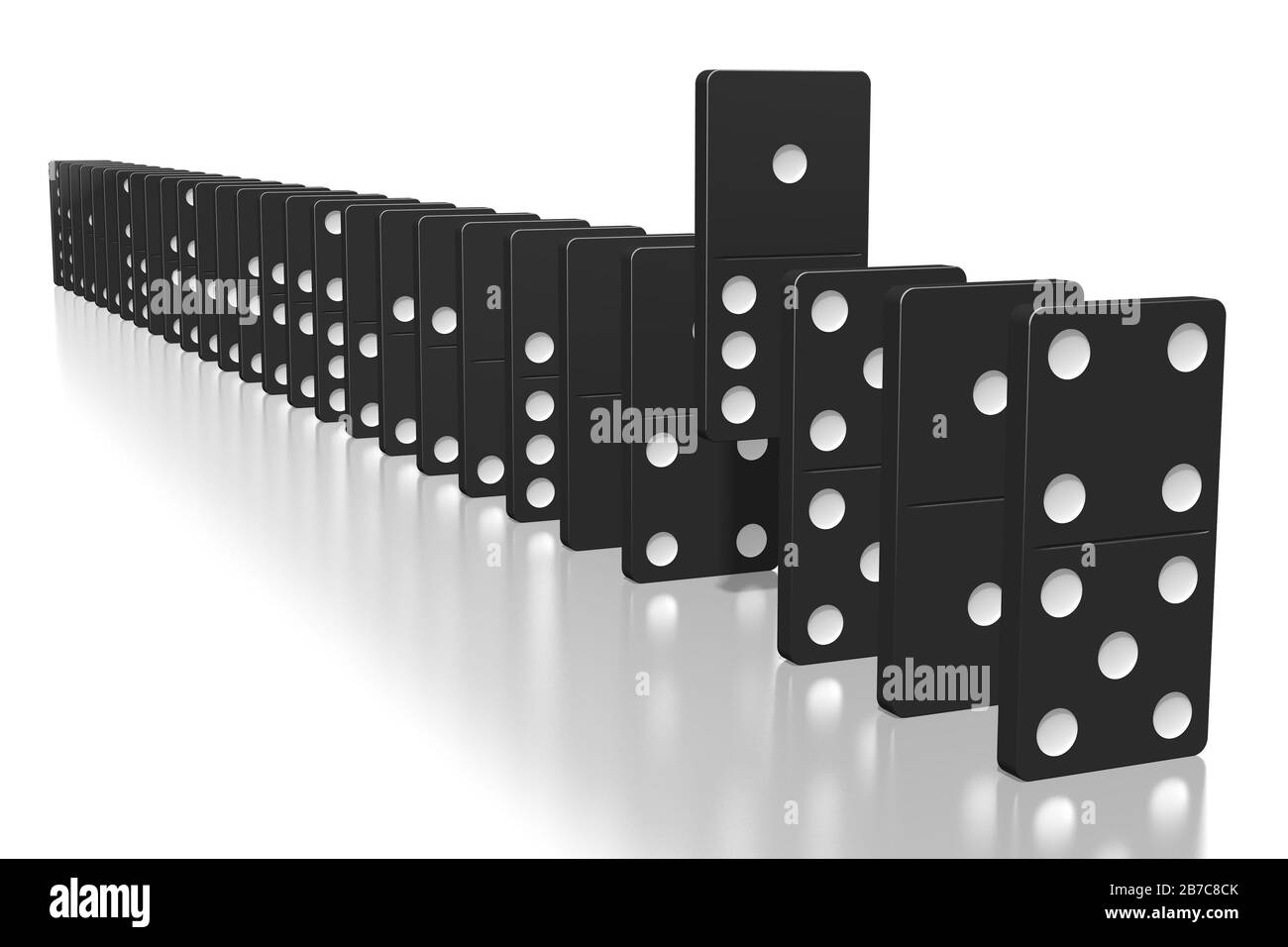 3D black dominoes- extraordinary concept Stock Photo - Alamy