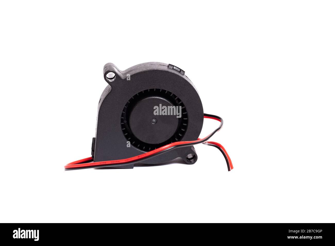 Black fan for an electronic device, isolated on white background Stock ...