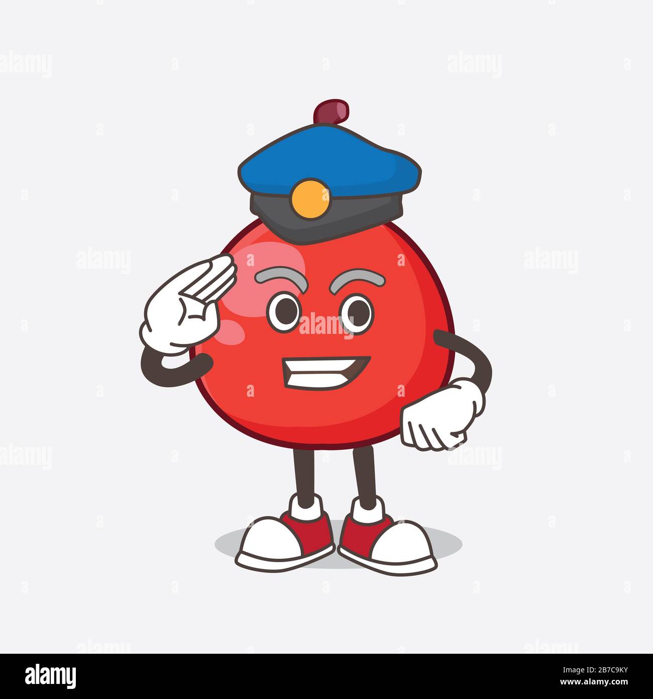 A picture of Red Berry cartoon mascot character working as a Police ...