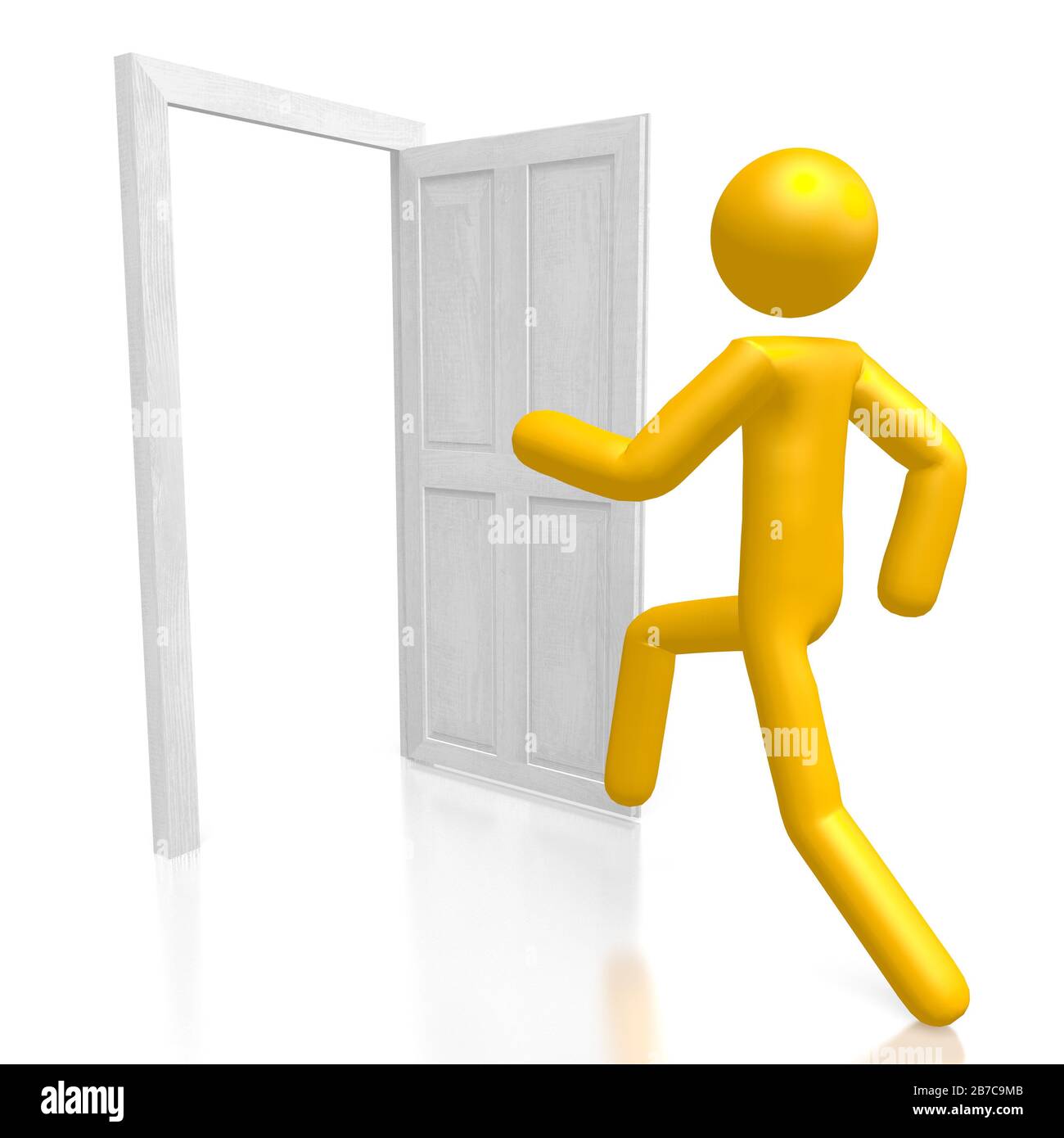 Man entering door Cut Out Stock Images & Pictures - Alamy