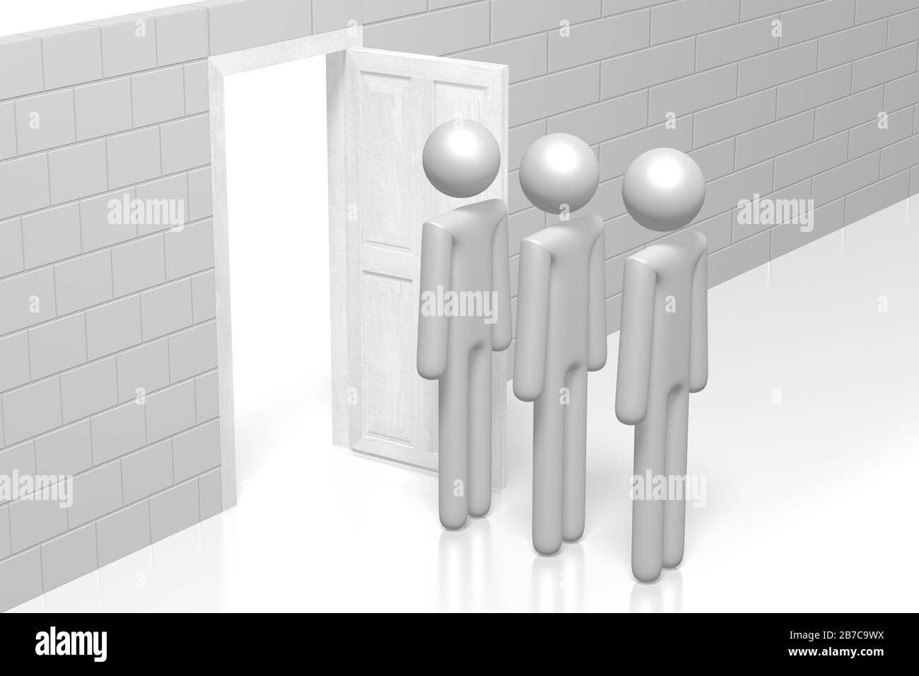 Queue three Black and White Stock Photos & Images - Alamy