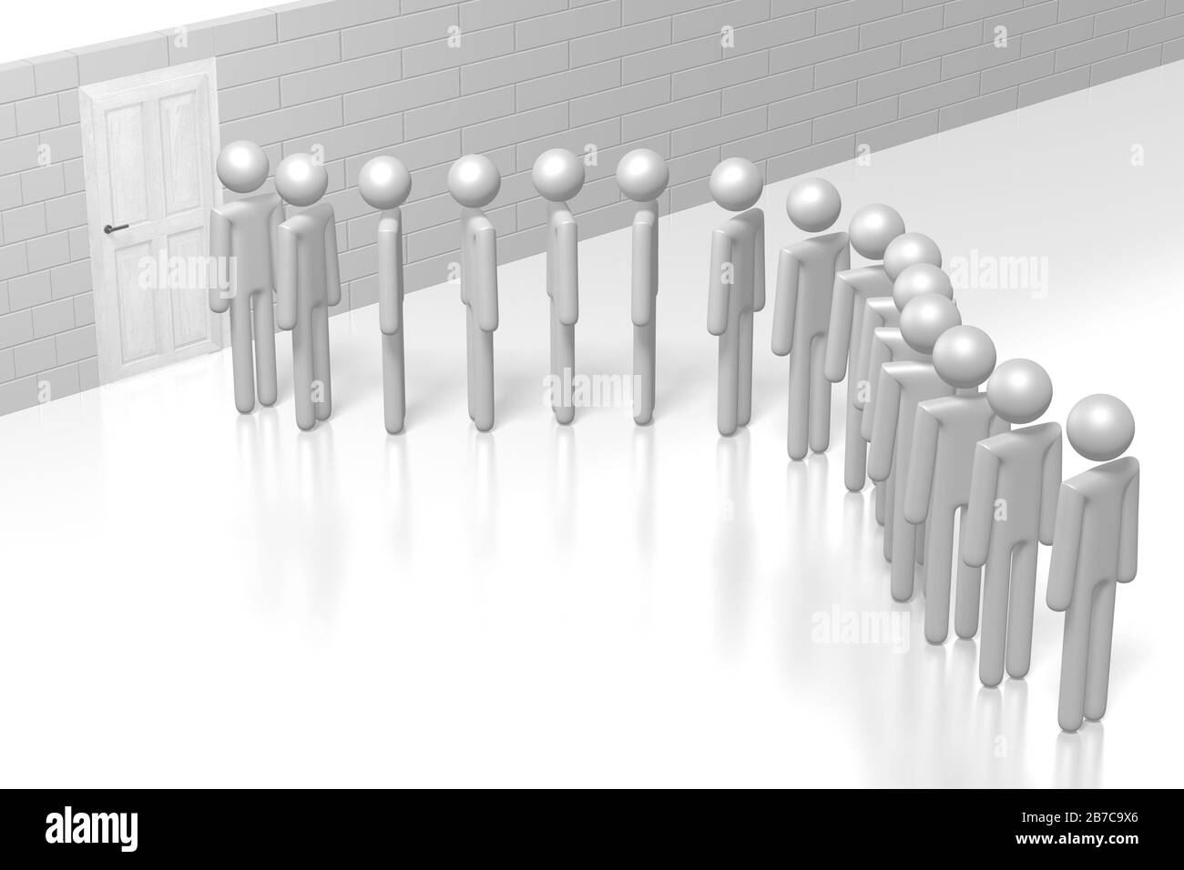 Queue three Black and White Stock Photos & Images - Alamy