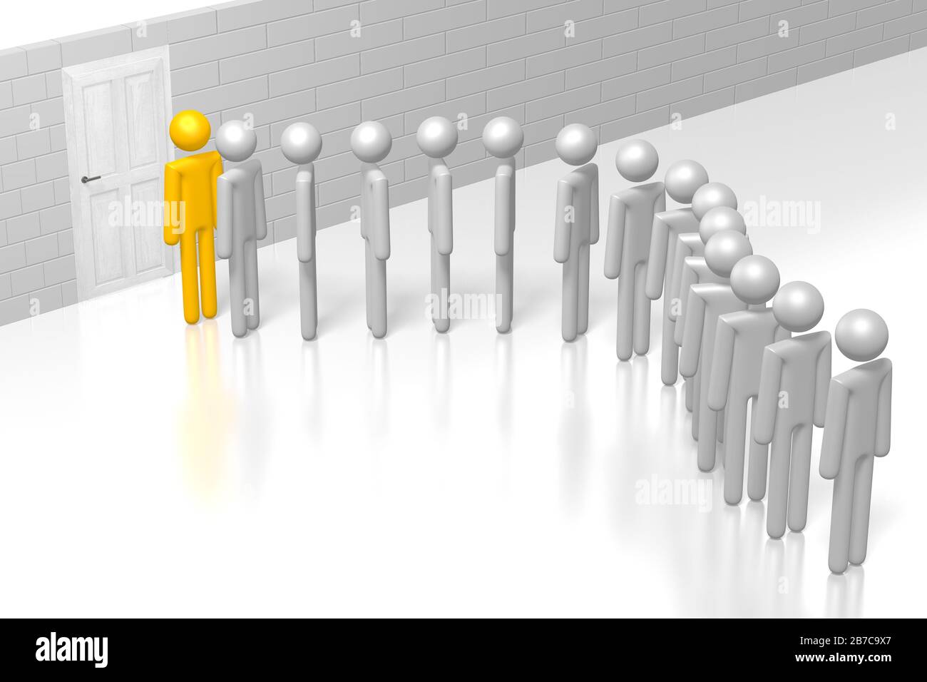 Cartoon queue hi-res stock photography and images - Alamy