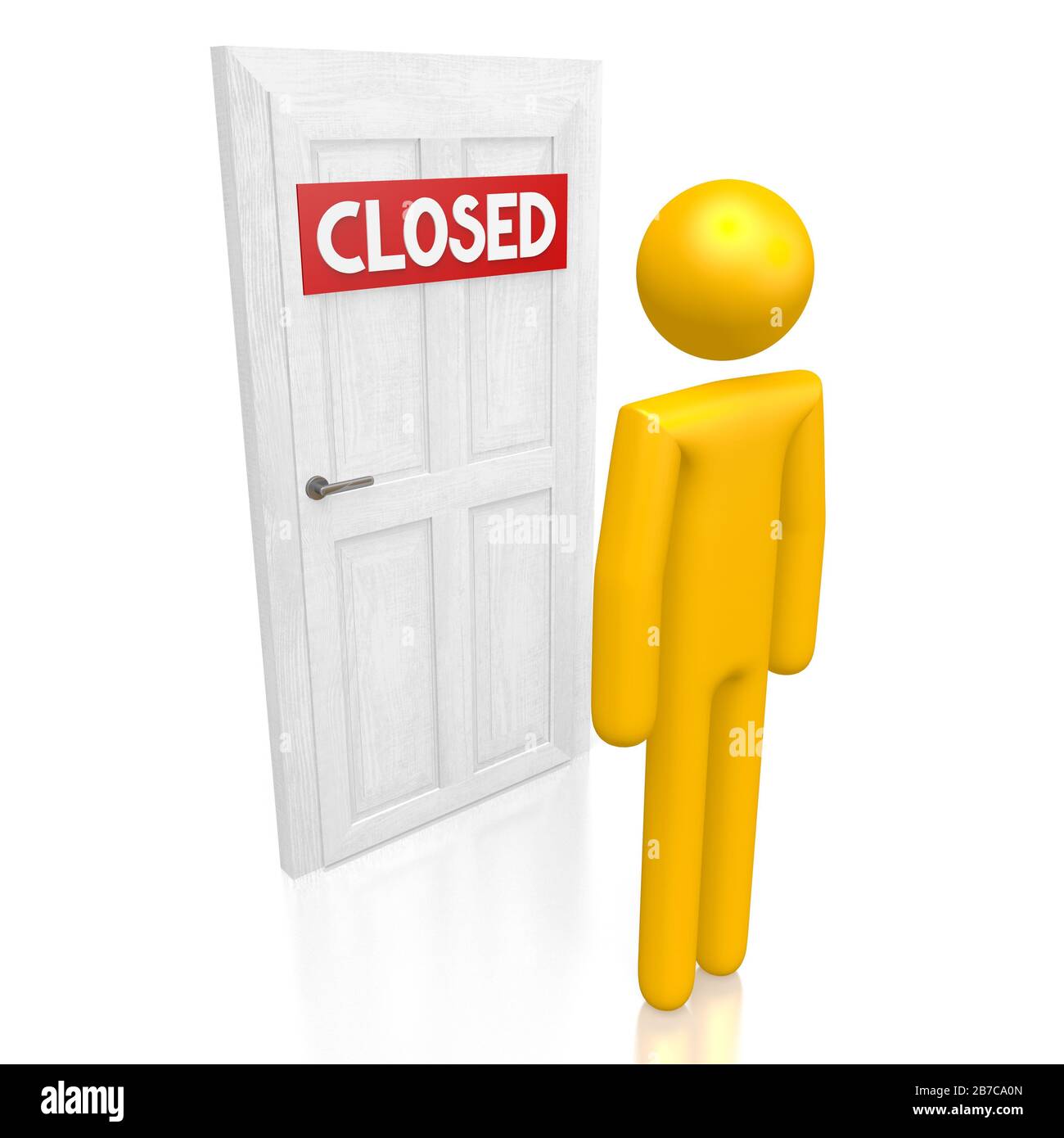 3D illustration - closed door concept Stock Photo - Alamy