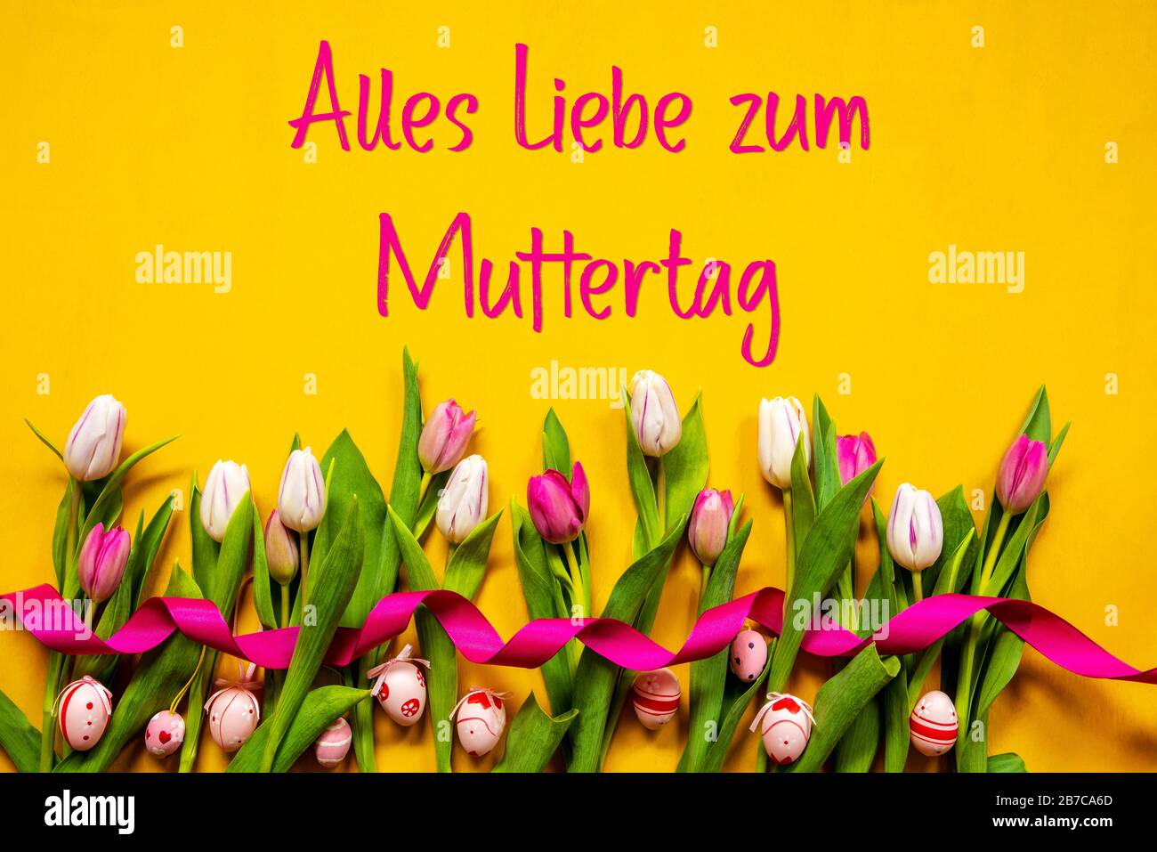 Colorful Tulip, Alles Liebe Zum Muttertag Means Happy Mothers Day ...