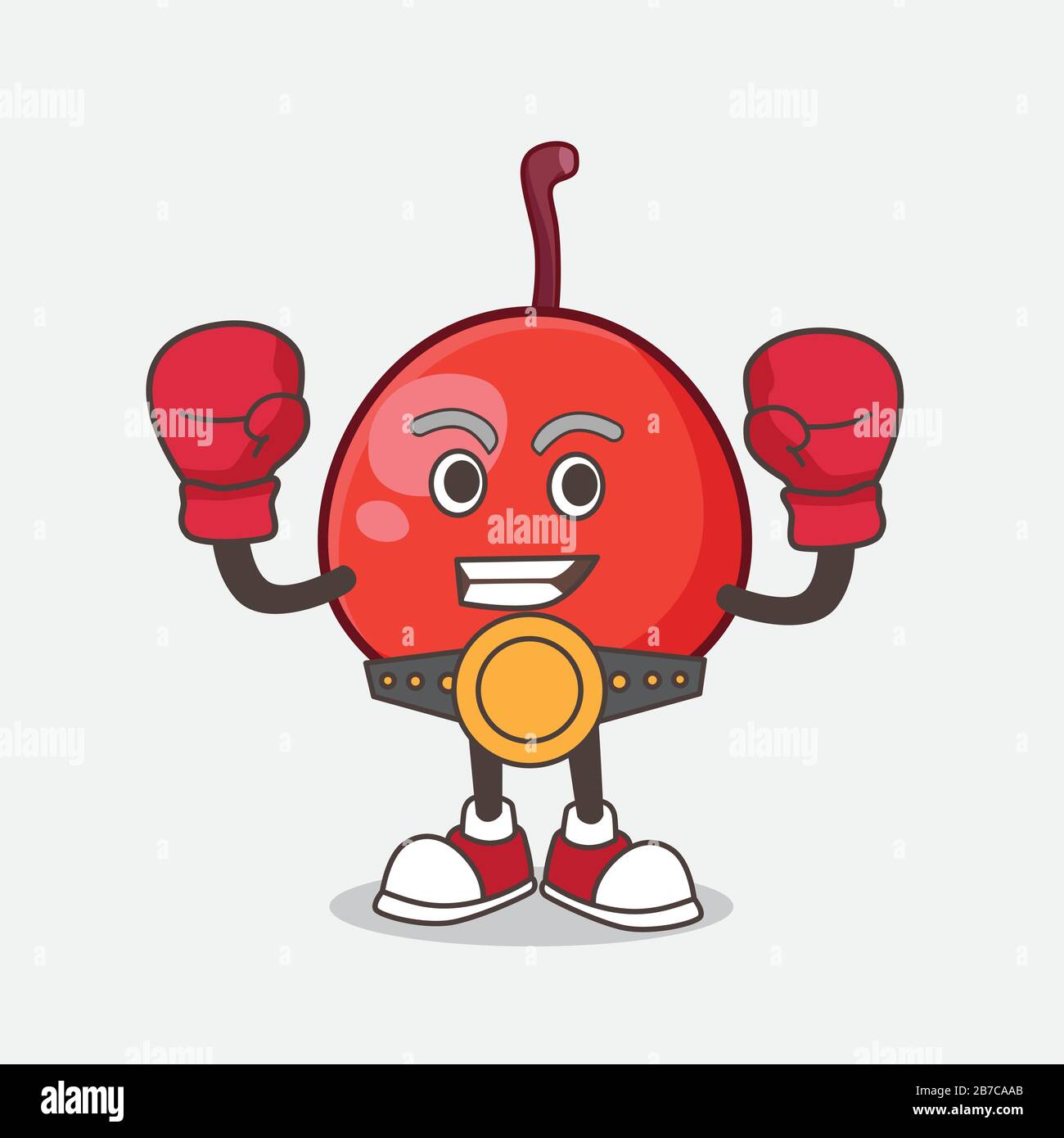 An illustration of Red Berry vector cartoon mascot character with ...