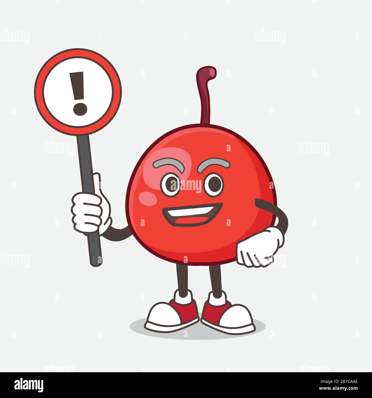 An illustration of Red Berry vector cartoon mascot character with ...