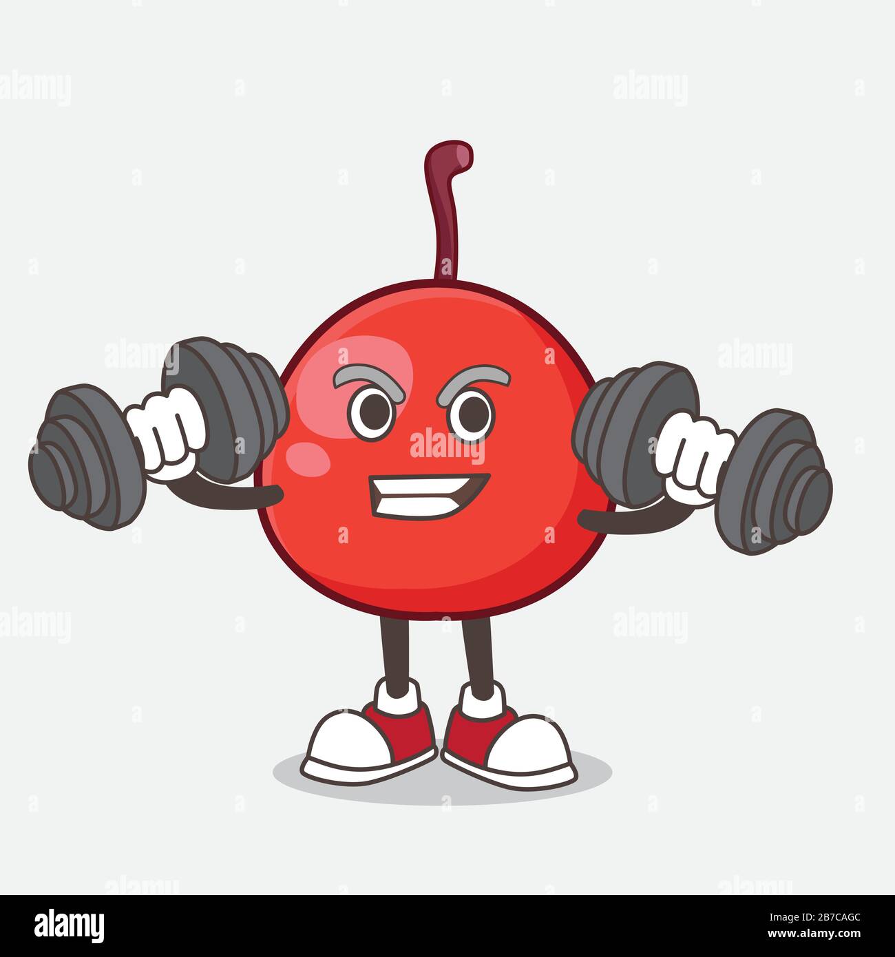 An illustration of Red Berry vector cartoon mascot character with ...