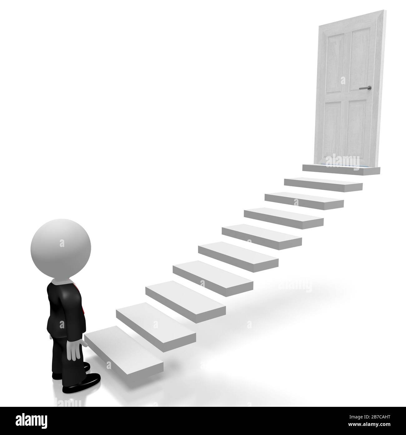 3D steps concept, businessman Stock Photo - Alamy