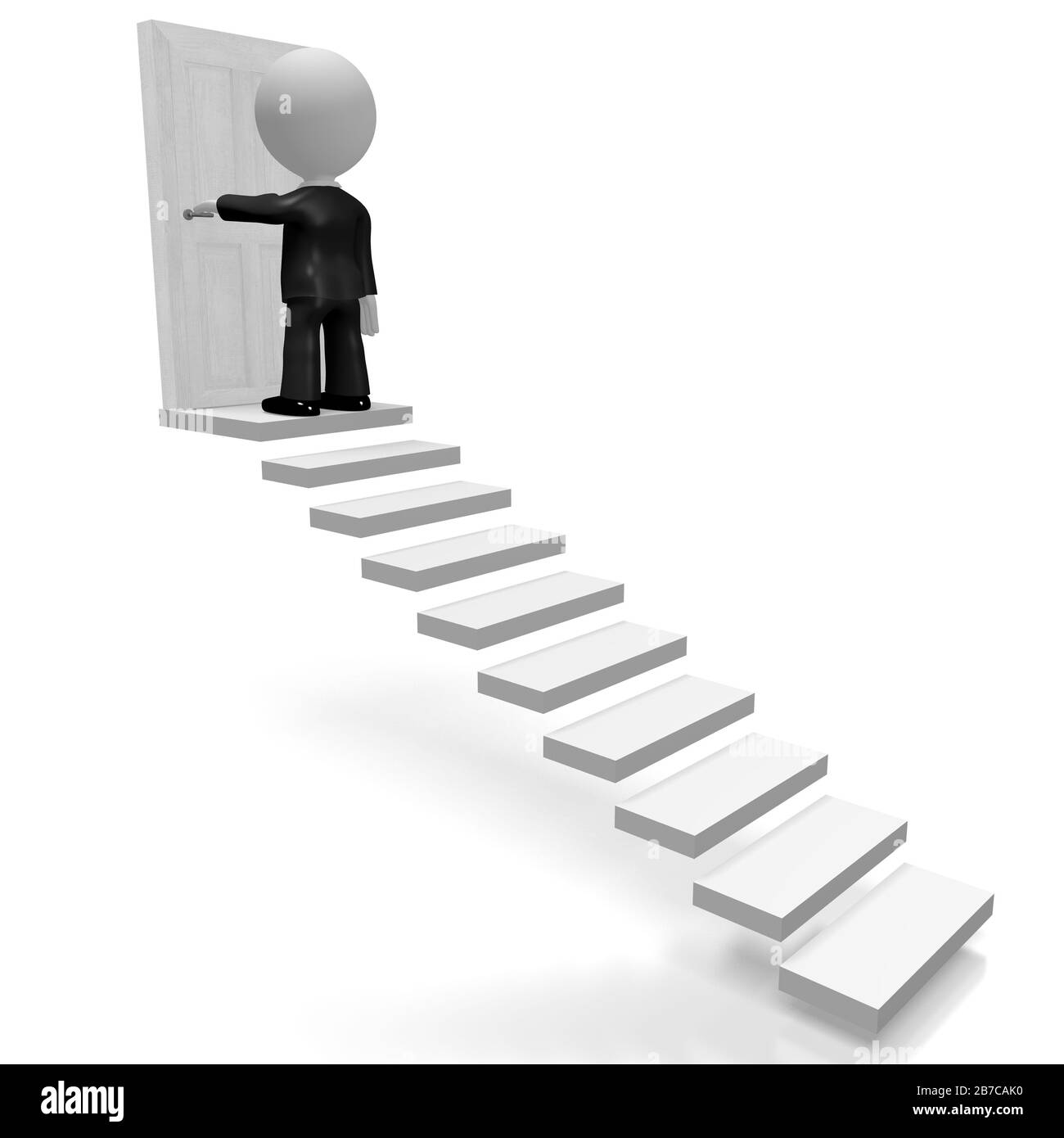 3D steps concept, businessman Stock Photo - Alamy