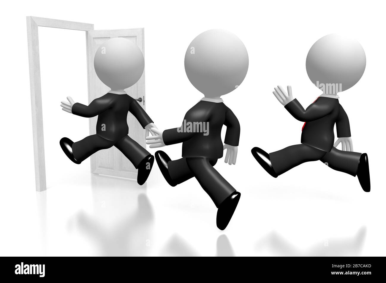 3D competition concept, businessmen Stock Photo - Alamy