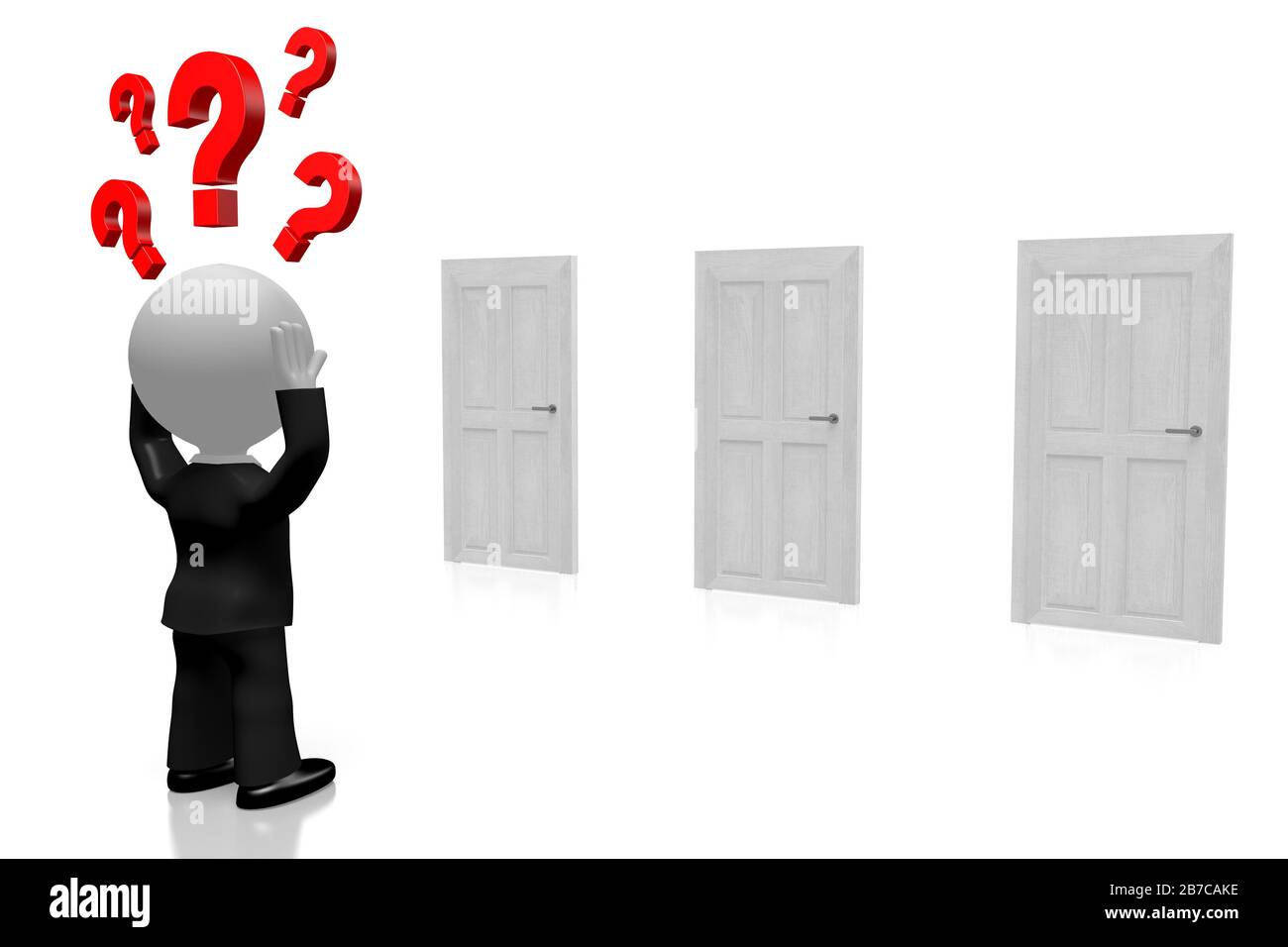 3D choice concept, businessman Stock Photo - Alamy