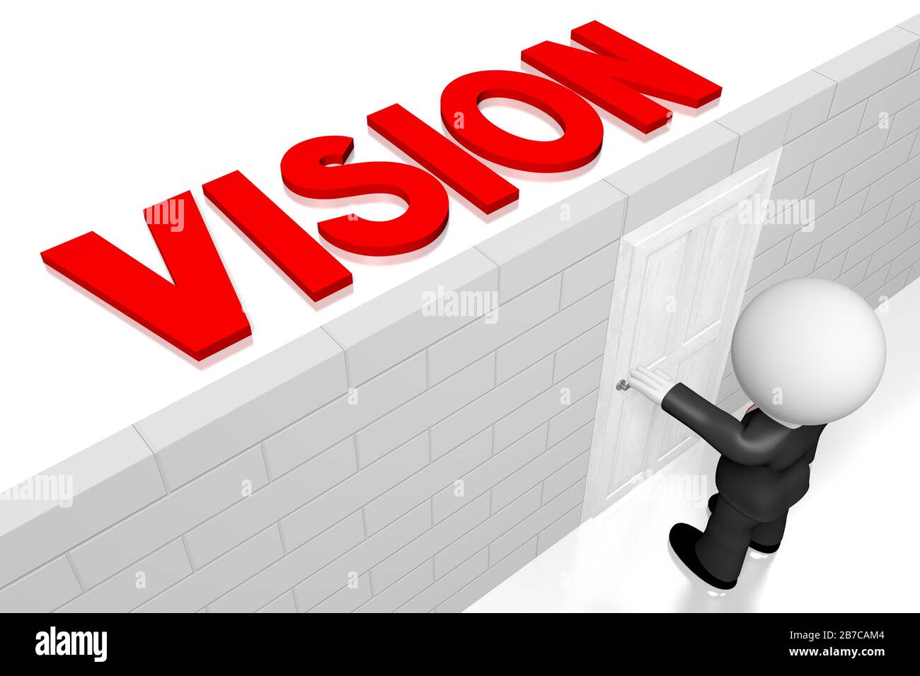 3D vision concept, businessman Stock Photo - Alamy