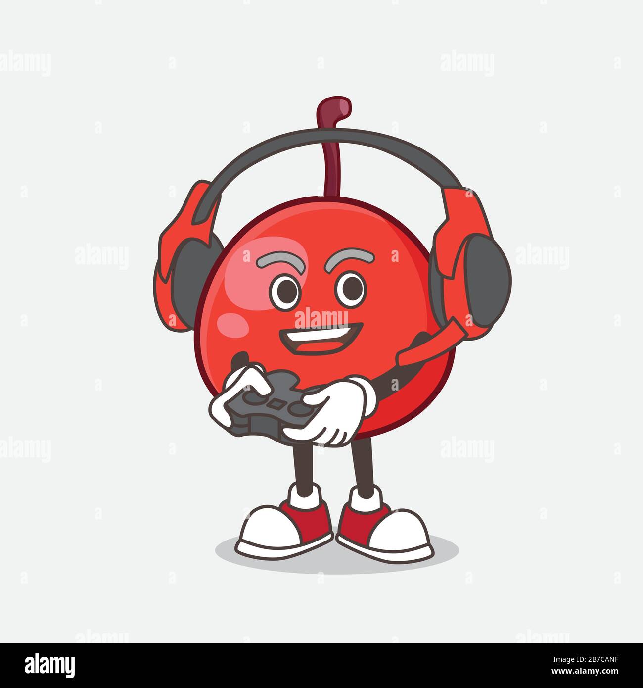An illustration of Red Berry vector cartoon mascot character with ...