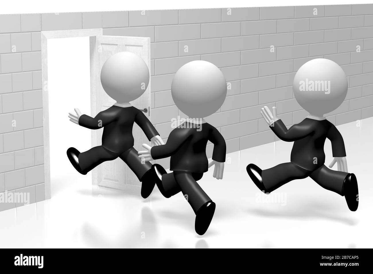 3D competition concept, businessmen Stock Photo - Alamy