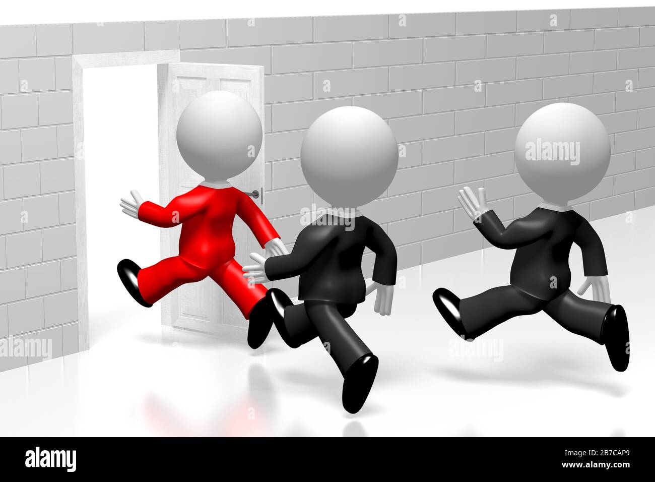 3D competition concept, businessmen Stock Photo - Alamy