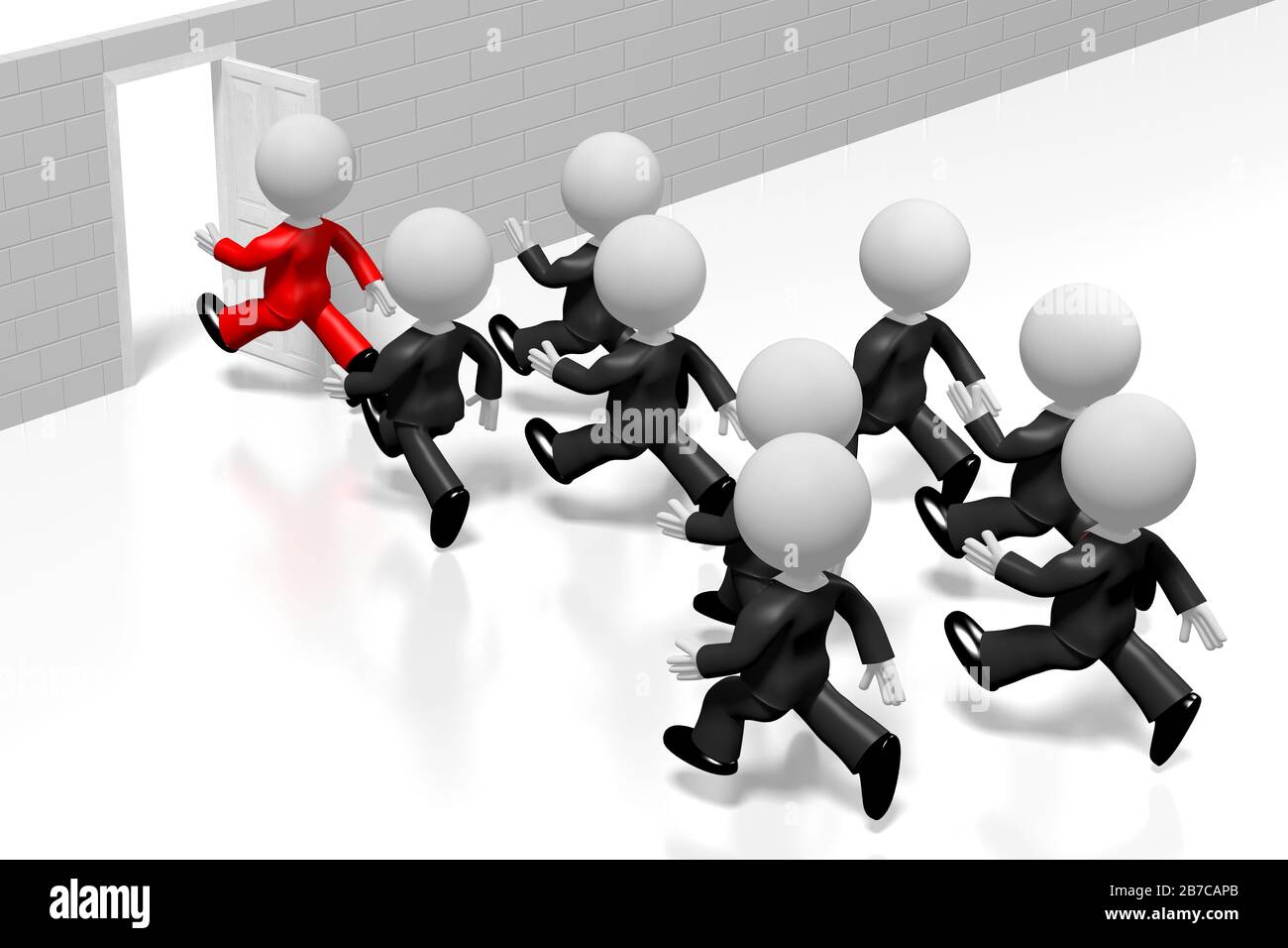 3D competition concept, businessmen Stock Photo - Alamy