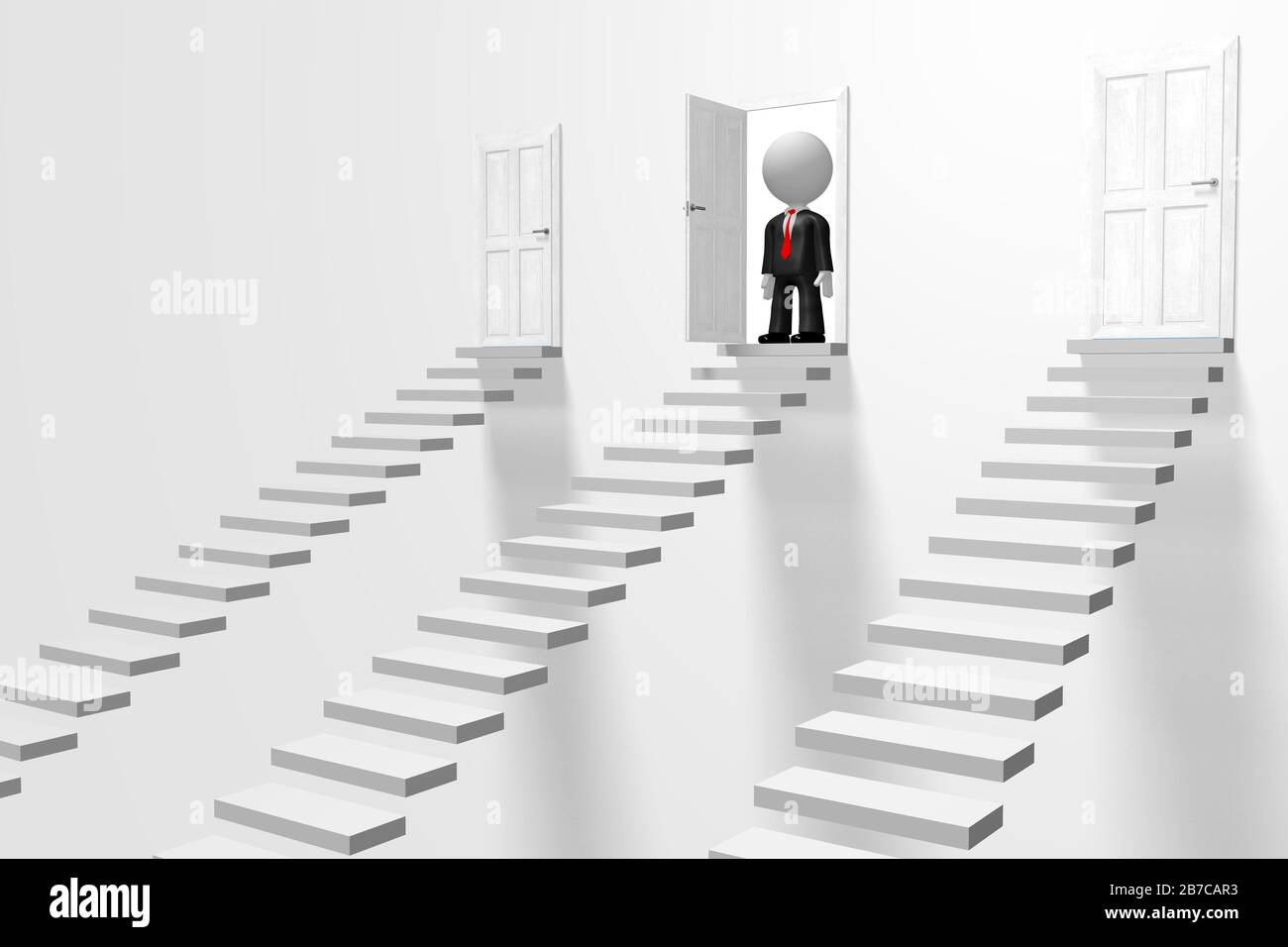 3D steps concept, businessman Stock Photo - Alamy