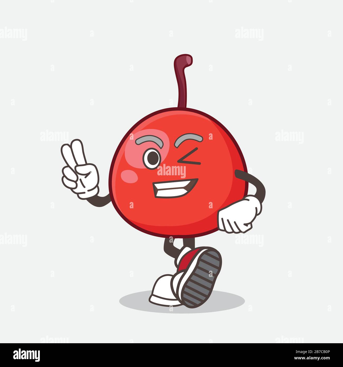 An illustration of Red Berry vector cartoon mascot character with ...