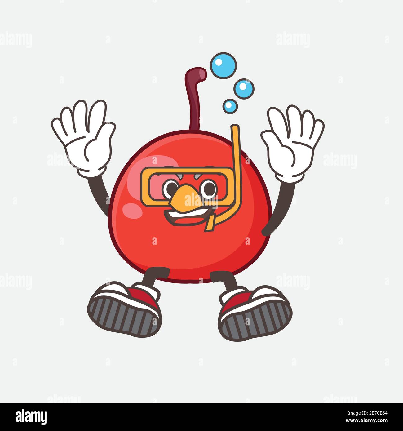 An illustration of Red Berry vector cartoon mascot character with ...
