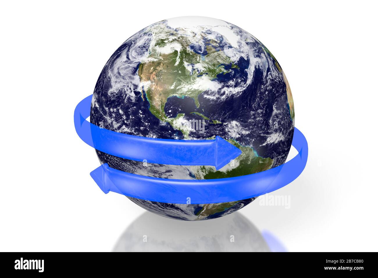 World planet earth arrow around hi-res stock photography and images - Alamy